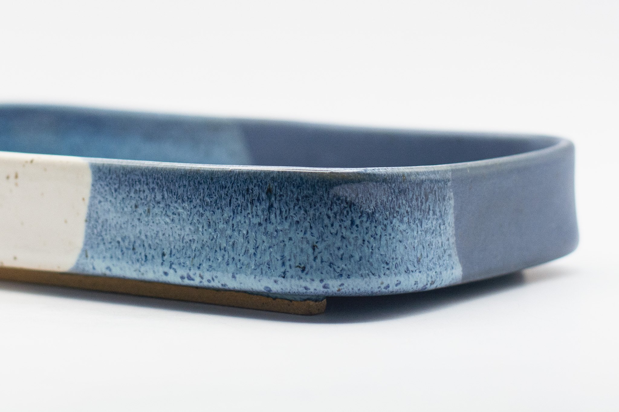 Blue & White Curved Corner Tray • Geo Design Co
